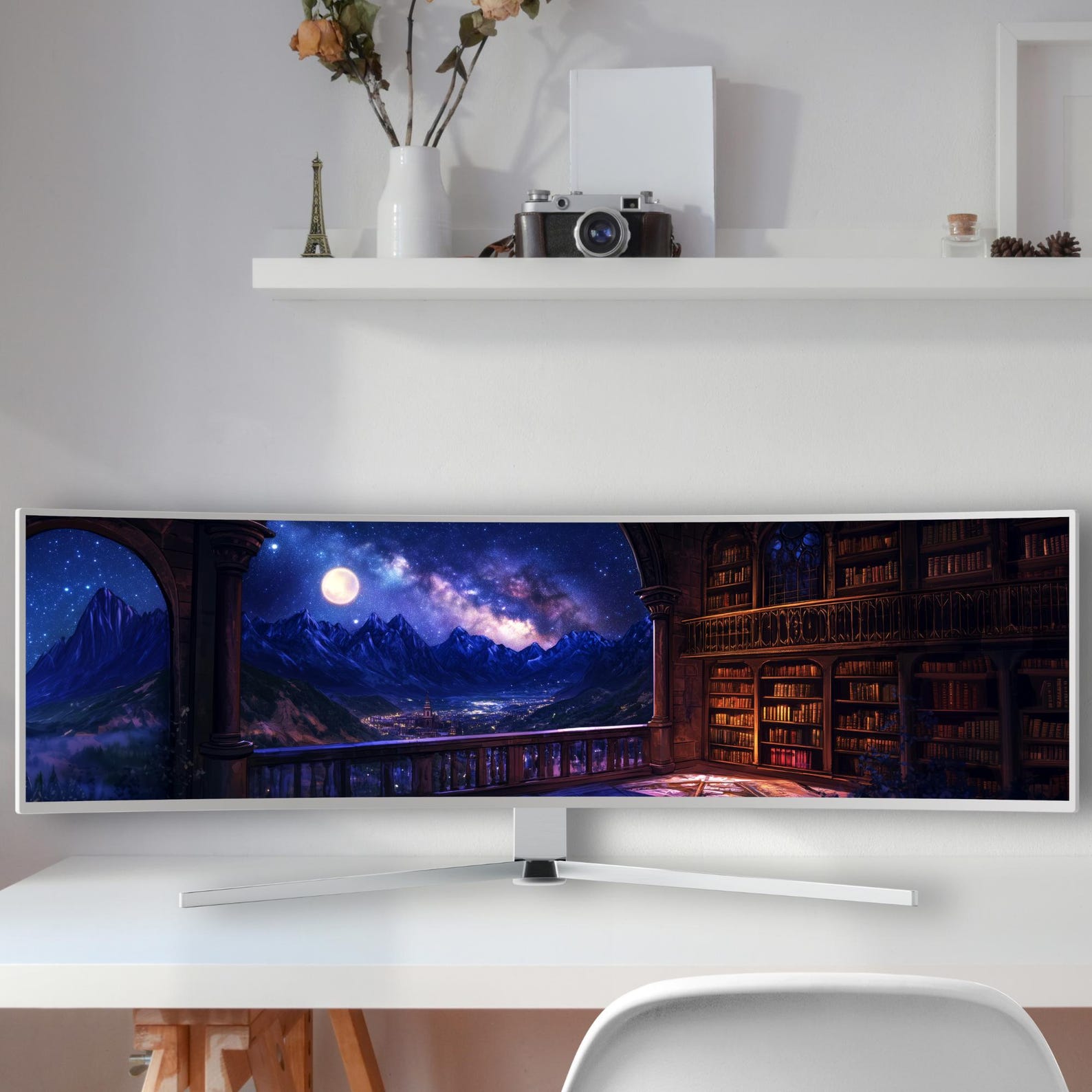 Velaris Inspired Super Ultrawide Wallpaper Acotar Wallpaper City of ...