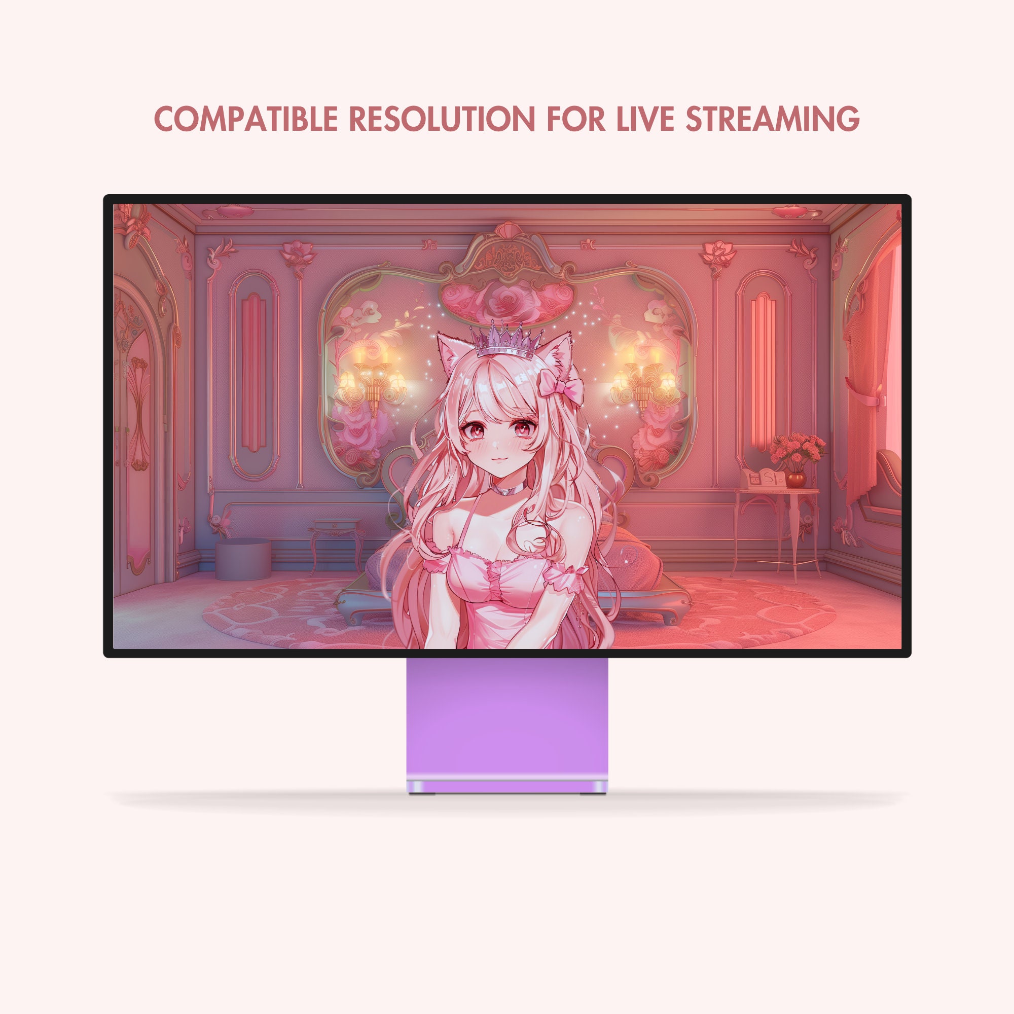 Pink Vtuber Bedroom Animated Background Pink Vtuber Background Animated ...