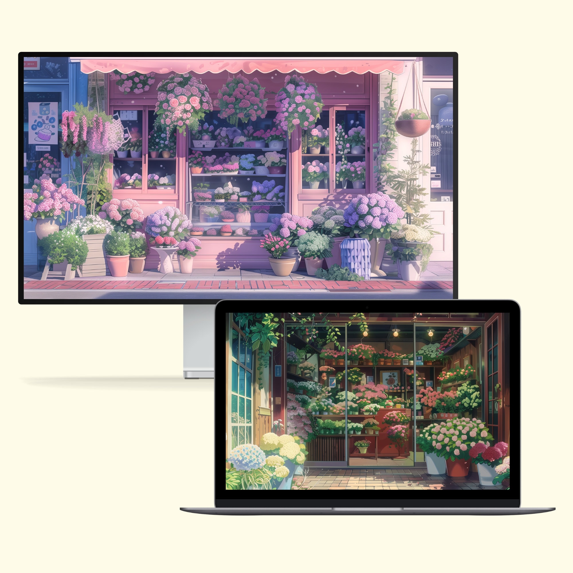 Flower Shop Wallpaper Laptop Wallpaper MacBook Wallpaper Anime ...