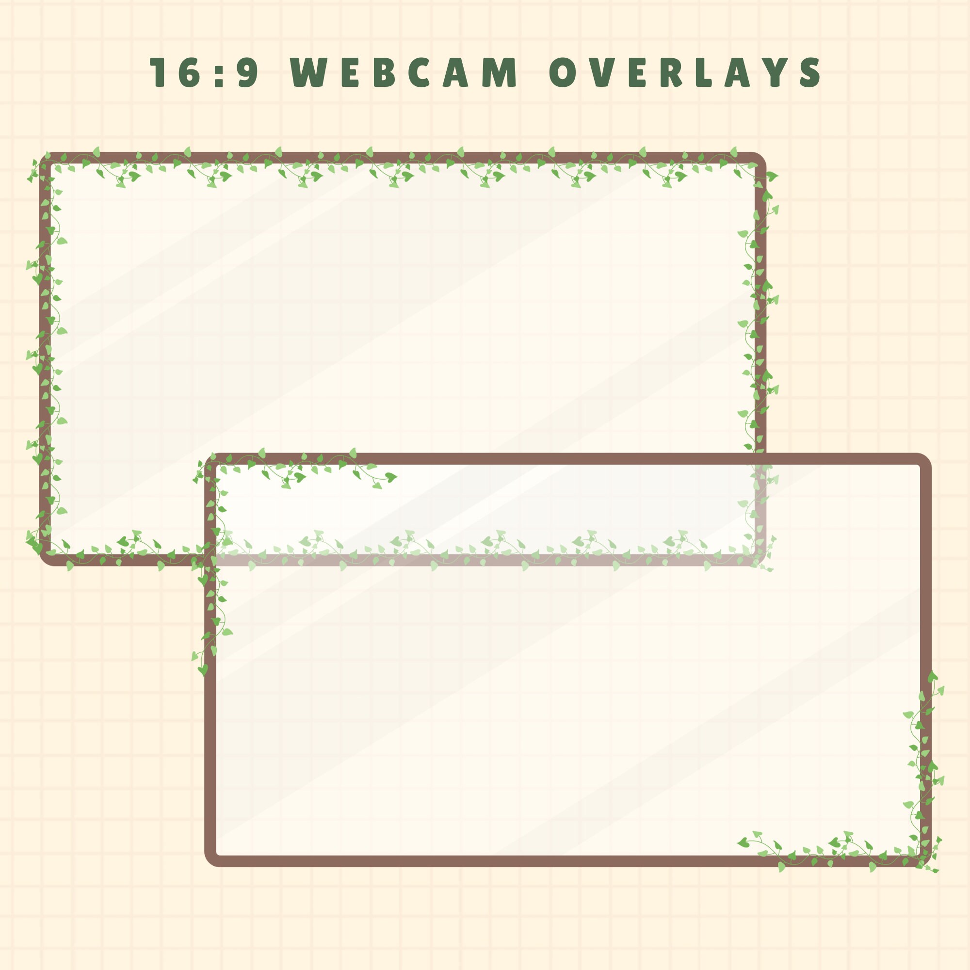 Simple Green Vines Webcam Overlay Simple Webcam Border Twitch Webcam ...