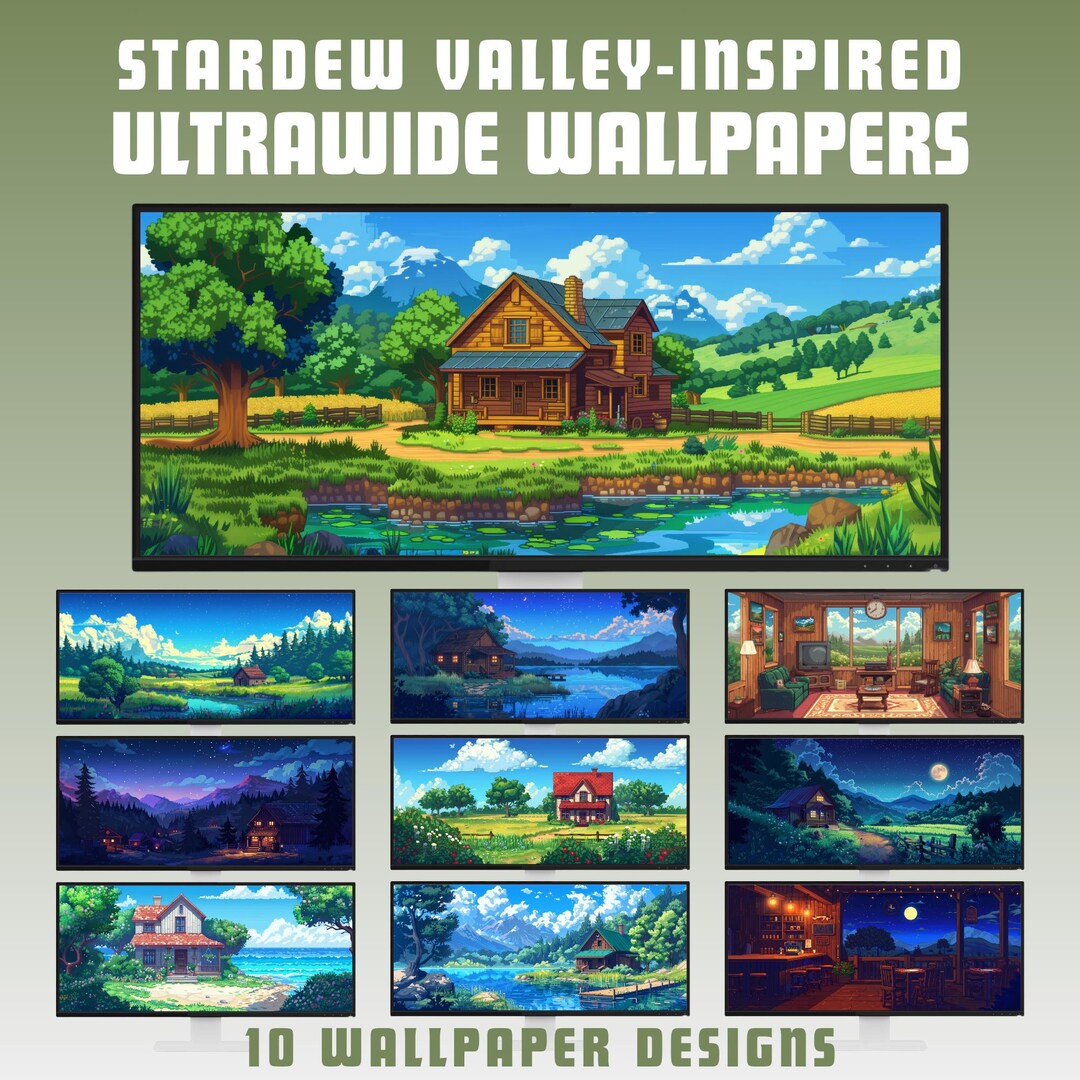 Stardew Valley Inspired Ultrawide Wallpaper Ultra Wide Wallpaper ...