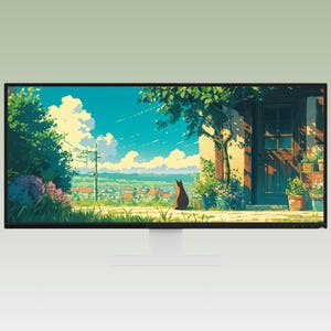 Studio Ghibli Inspired Ultrawide Wallpaper Desktop Wallpaper Desktop ...