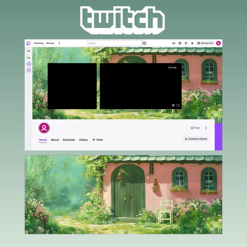 Cottagecore Twitch Banner Cozy Twitch Banner Lofi Ultrawide Wallpaper ...
