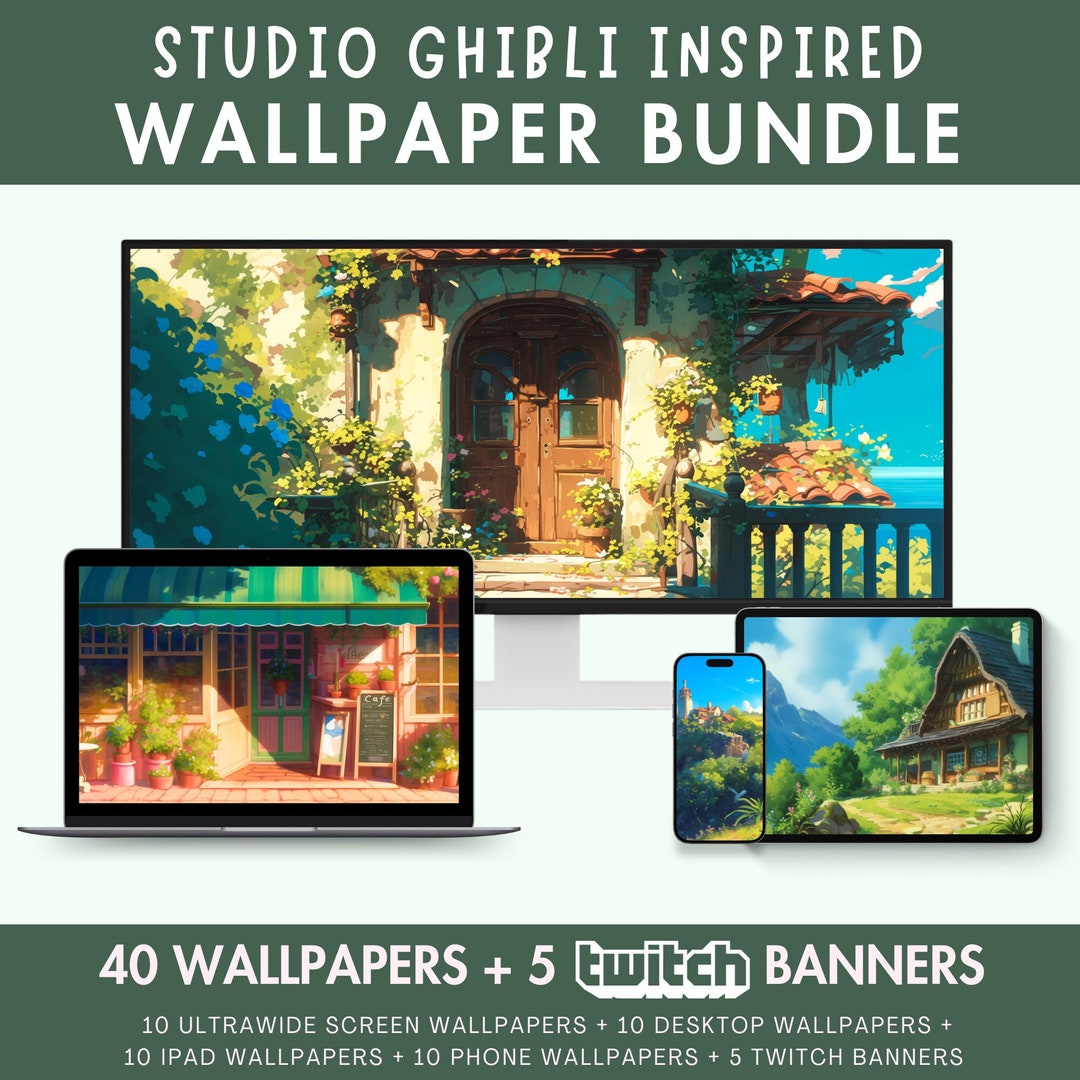 Studio Ghibli Inspired Wallpaper Ghibli Desktop Wallpaper MacBook ...
