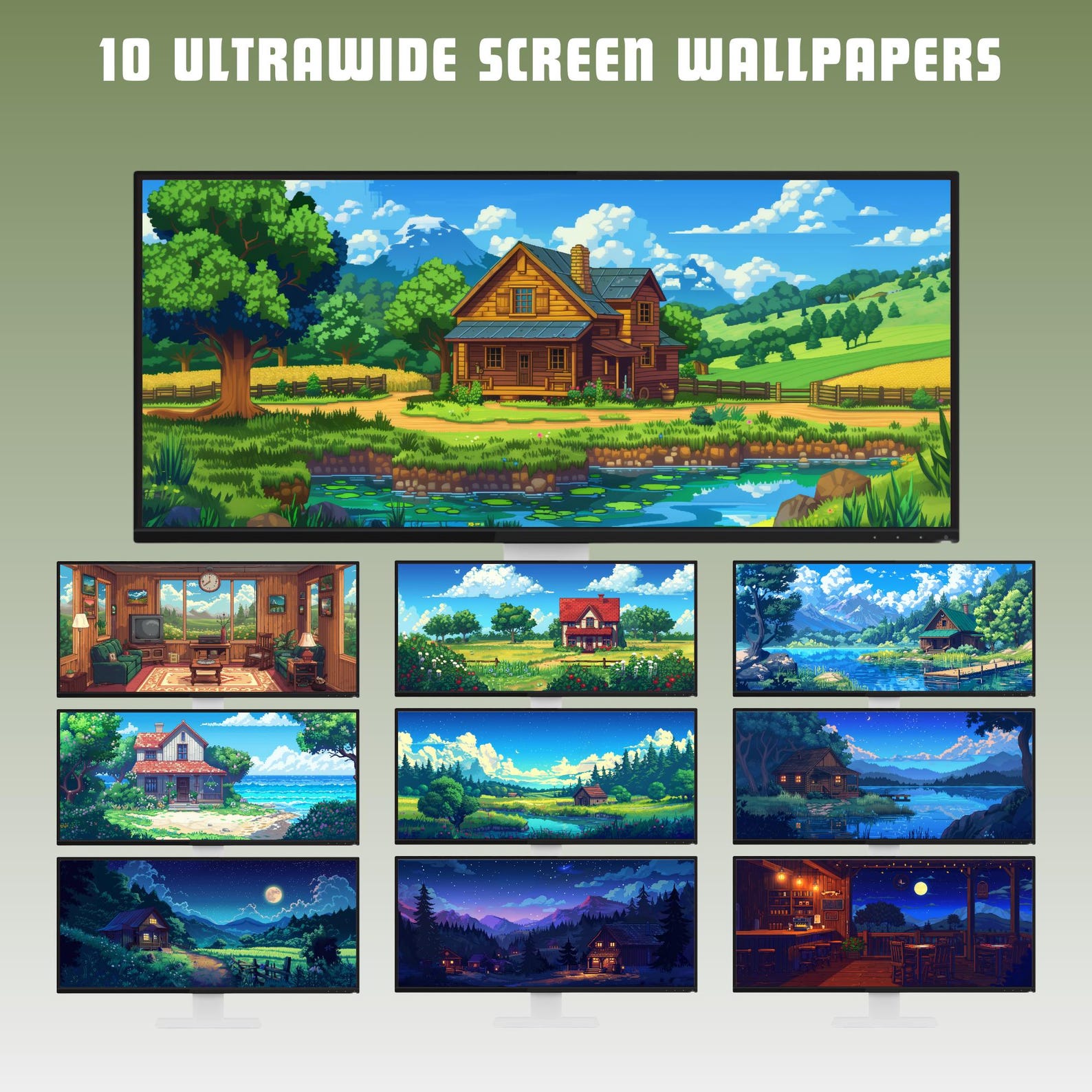 Stardew Valley Inspired Desktop Wallpaper Ultrawide Wallpaper Twitch ...