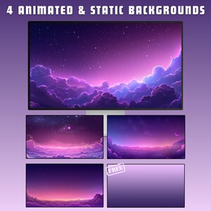 Purple Twitch Stream Package Animated Purple Twitch Overlay Twitch ...