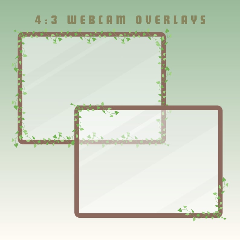 Simple Green Vines Webcam Overlay Simple Webcam Border Twitch Webcam ...