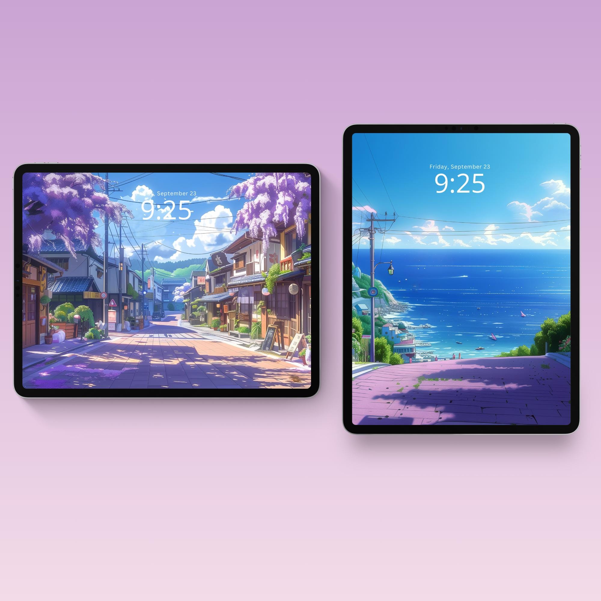 Ghibli Inspired Japanese Street iPad Wallpaper iPad Background Lofi ...