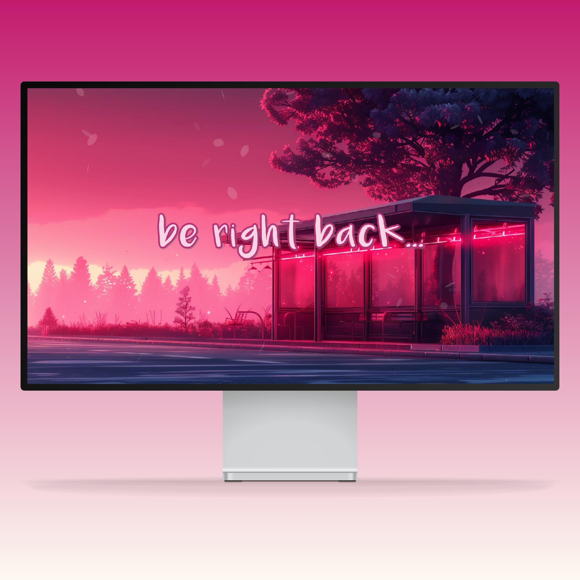 Animated Stream Screens Pink Lofi Twitch Screens Obs Twitch Scenes ...