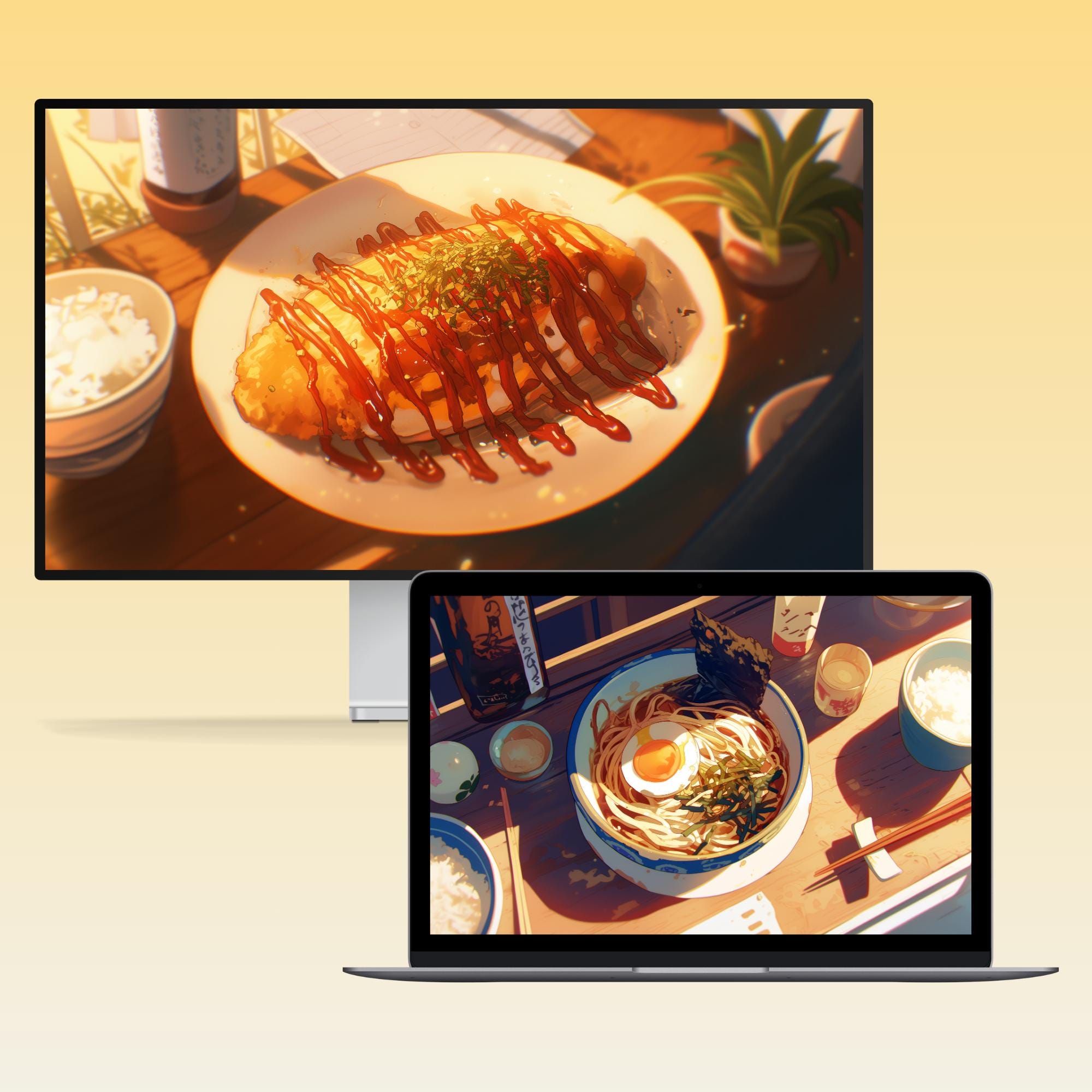 Anime Manga Foods Desktop Wallpaper Laptop Wallpaper MacBook Wallpaper ...