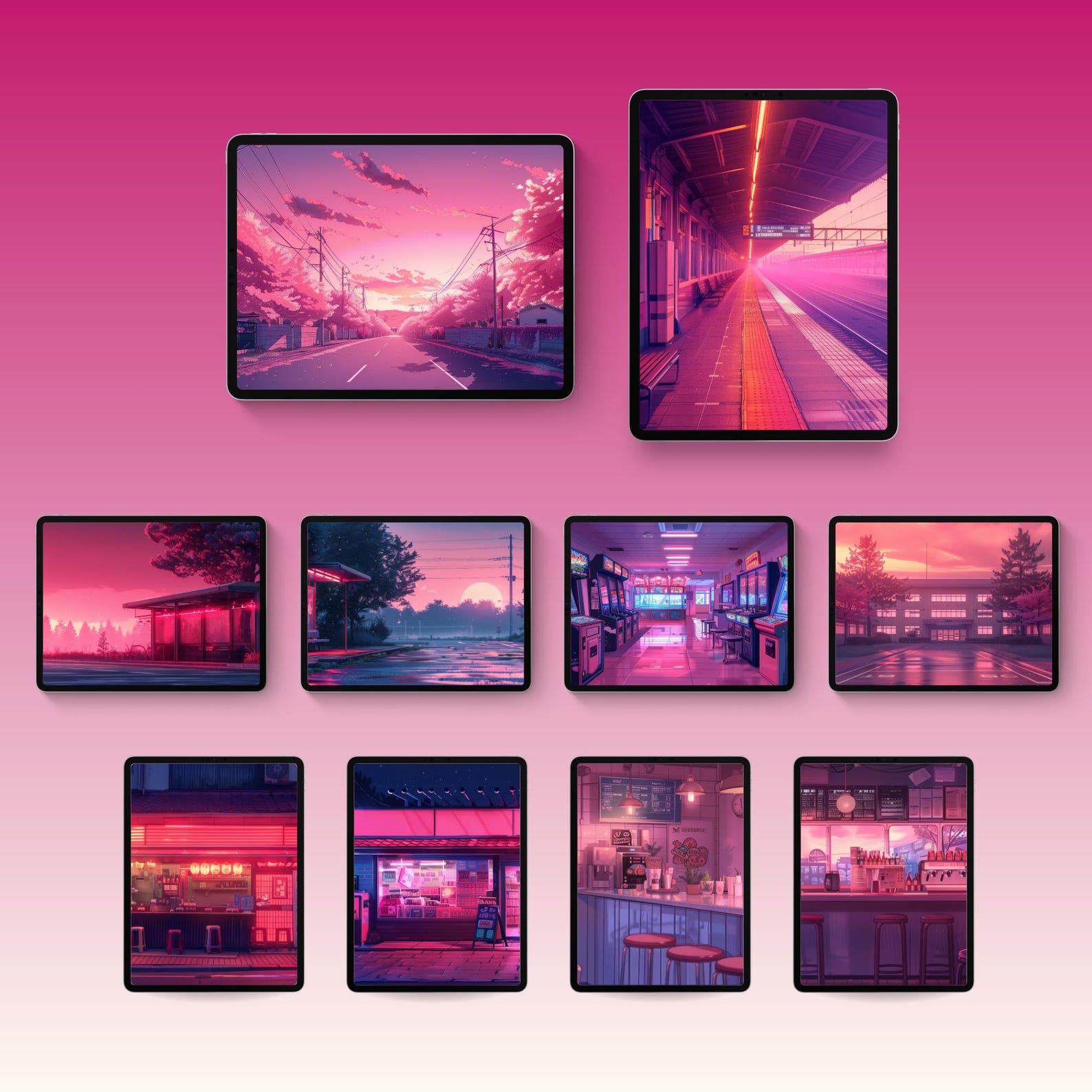Pink Lofi iPad Wallpaper iPad Background Lofi Tablet Wallpaper Pink ...