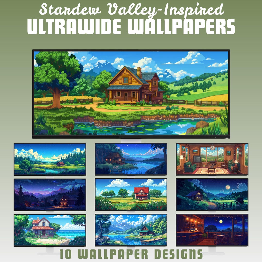 Stardew Valley Inspired Ultrawide Wallpaper Ultra Wide Wallpaper ...