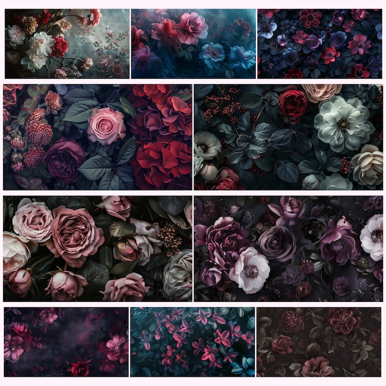 Moody Floral Desktop Wallpaper Laptop Wallpaper MacBook Wallpaper Moody ...