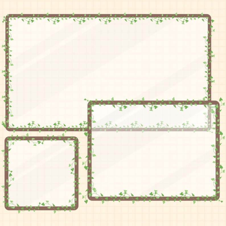 Simple Green Vines Webcam Overlay Simple Webcam Border Twitch Webcam ...