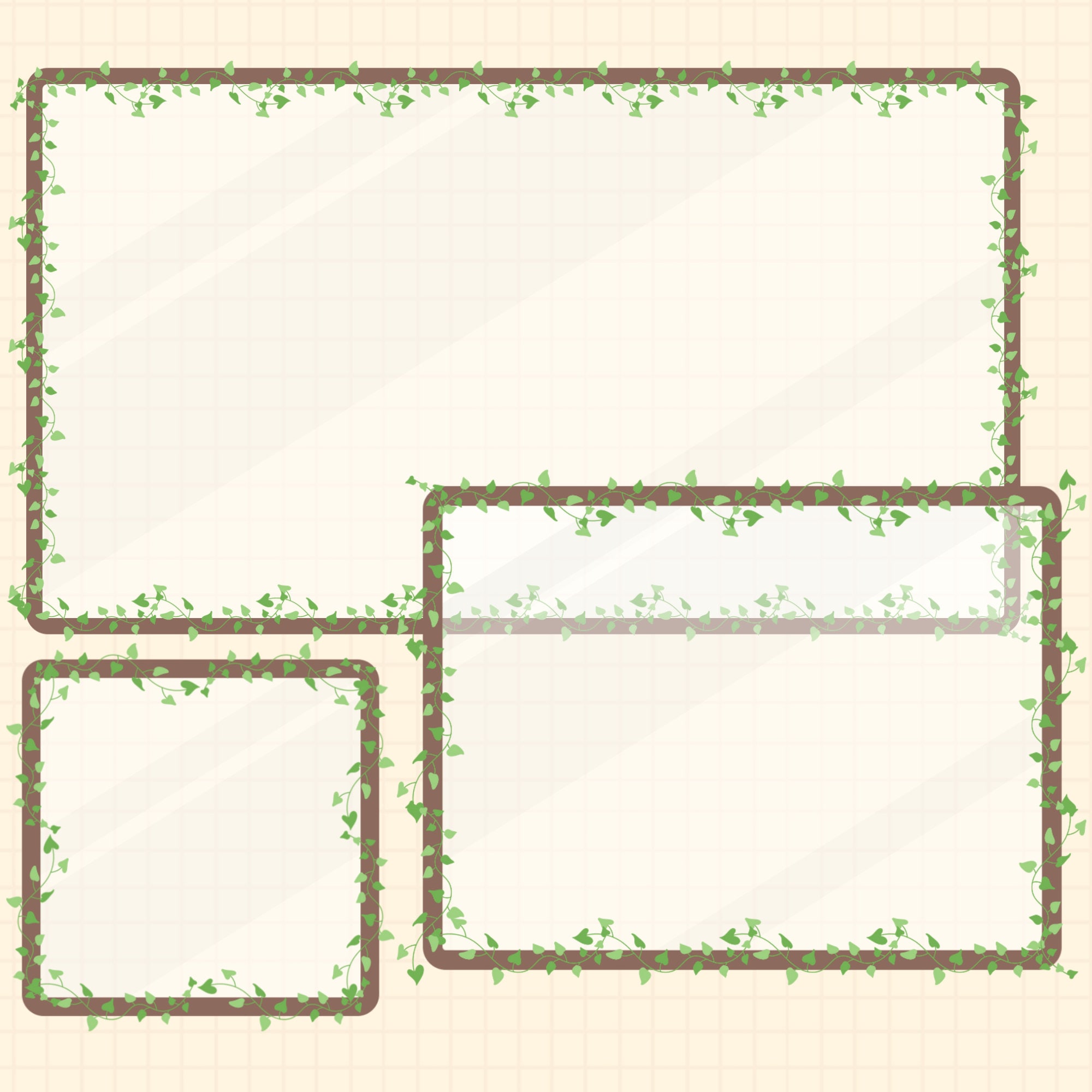 Simple Green Vines Webcam Overlay Simple Webcam Border Twitch Webcam ...