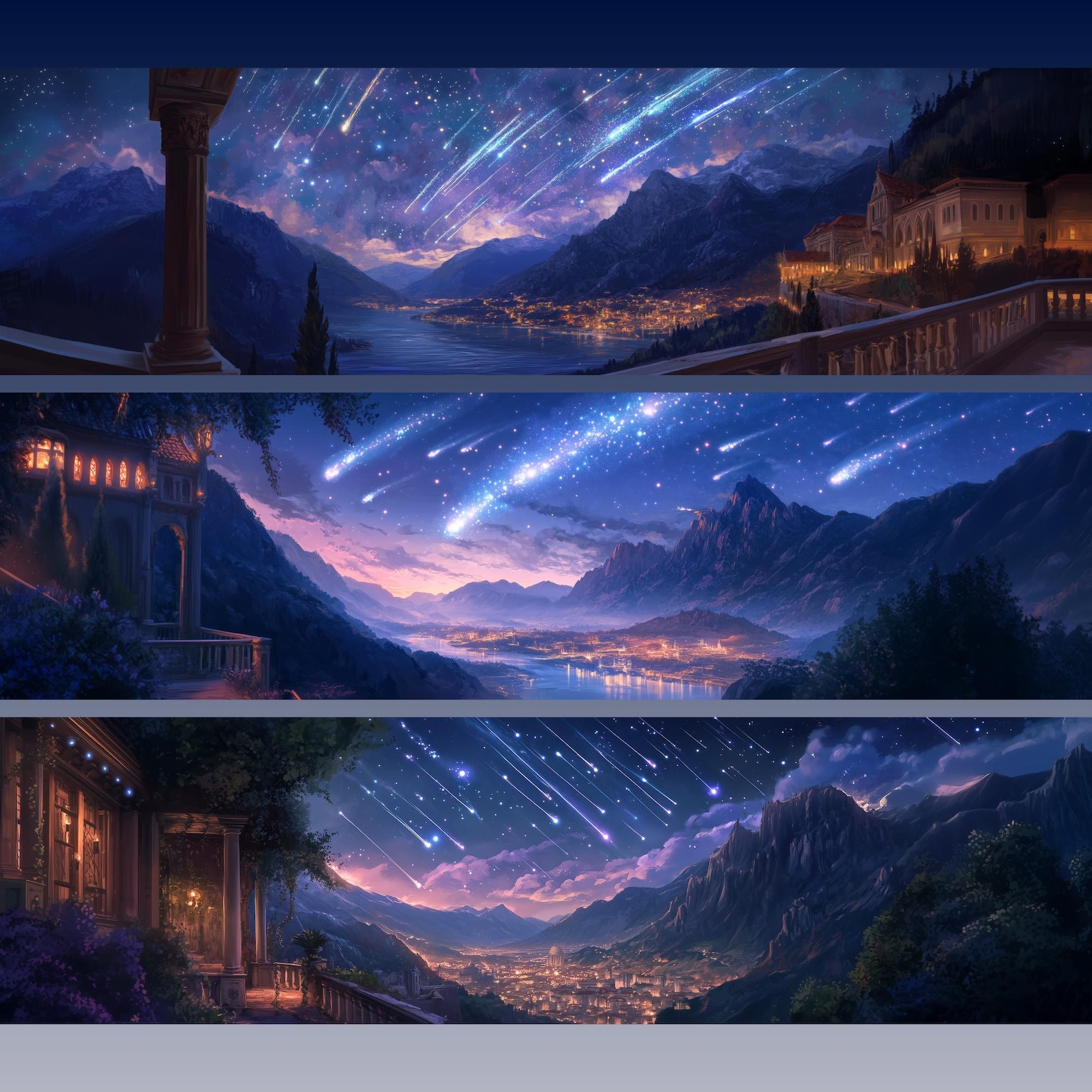 Starfall Velaris Inspired Super Ultrawide Wallpaper Acotar Wallpaper ...