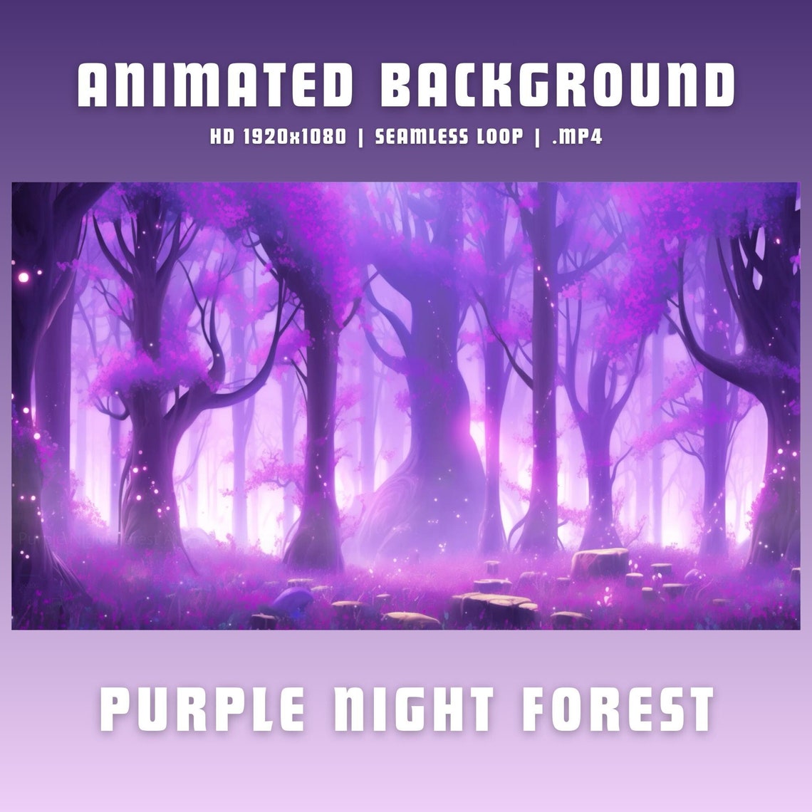 Purple Forest Vtuber Background Vtuber Animated Background Purple ...