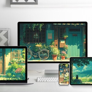Studio Ghibli Inspired Wallpaper Ghibli Desktop Wallpaper MacBook ...