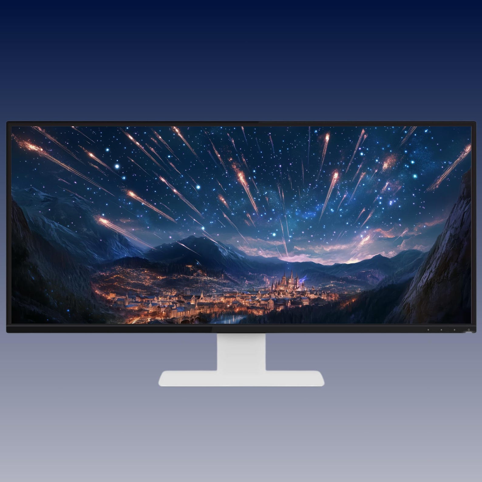 Starfall Velaris Ultrawide Wallpaper City of Starlight Desktop ...