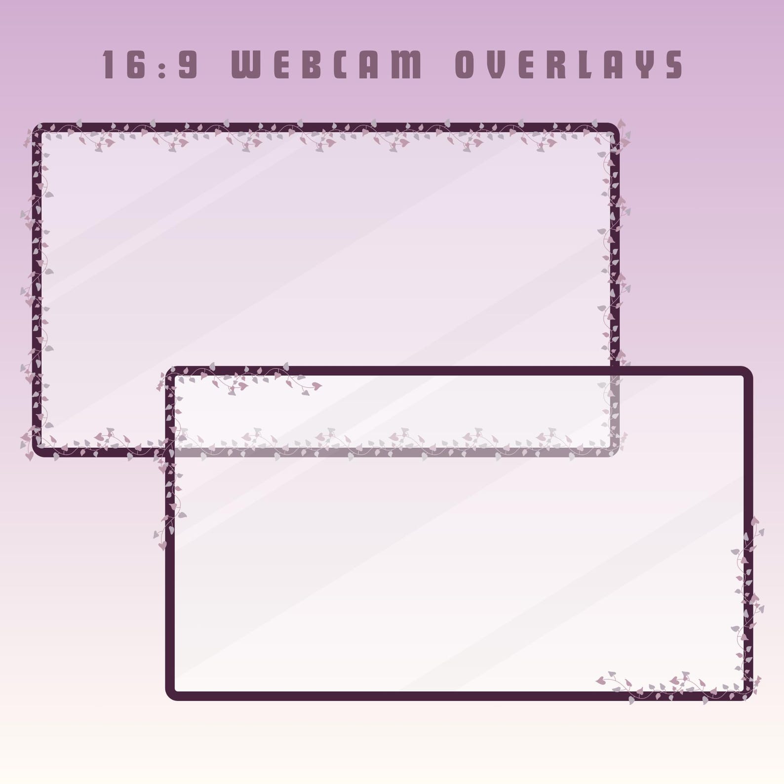 Simple Purple Vines Webcam Overlay Simple Webcam Border Twitch Webcam ...
