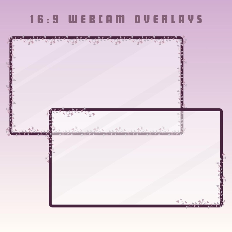 Simple Purple Vines Webcam Overlay Simple Webcam Border Twitch Webcam ...