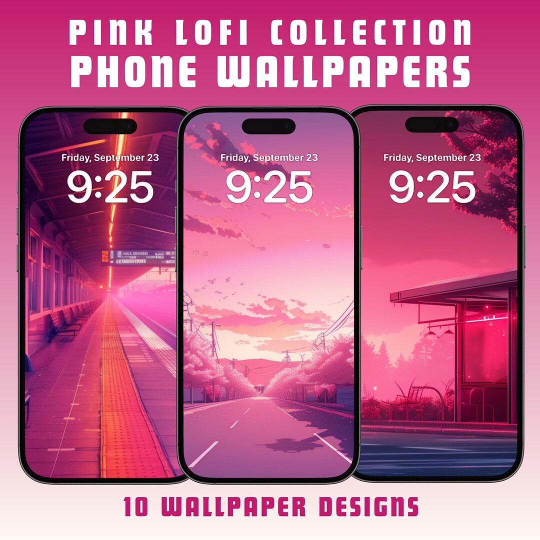 Pink Lofi Mobile Wallpaper iPhone Android Phone Background Lofi Anime ...