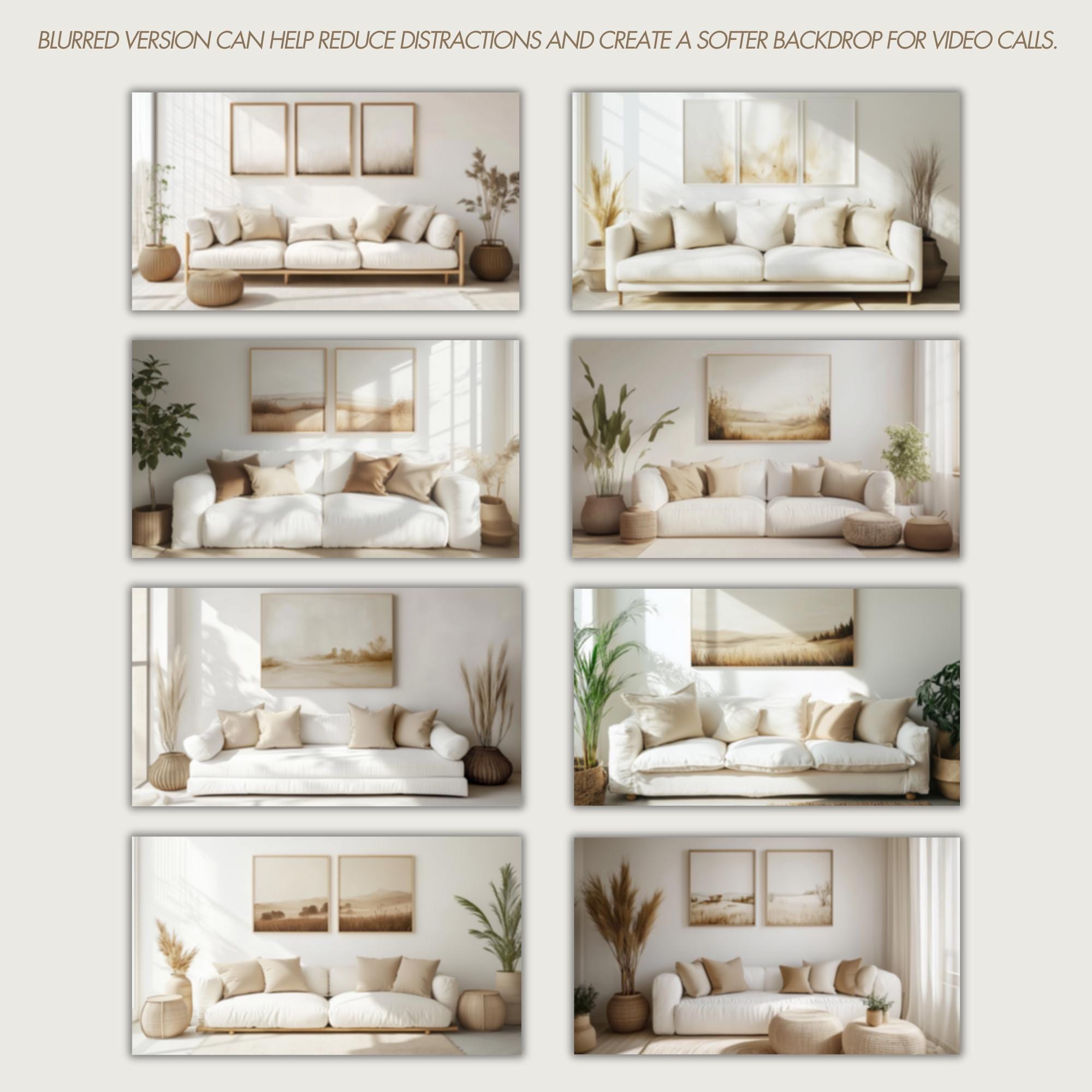 Zoom Backgrounds Boho Living Room Zoom Office Background Virtual Zoom ...