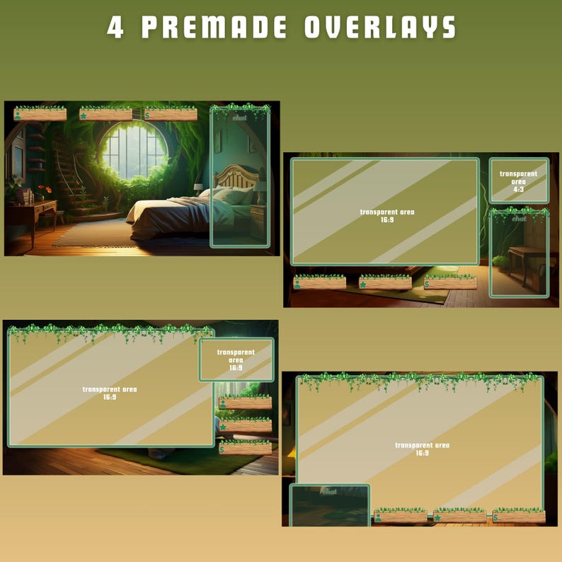Mystical Forest Animated Twitch Stream Package Cozy Animated Twitch ...