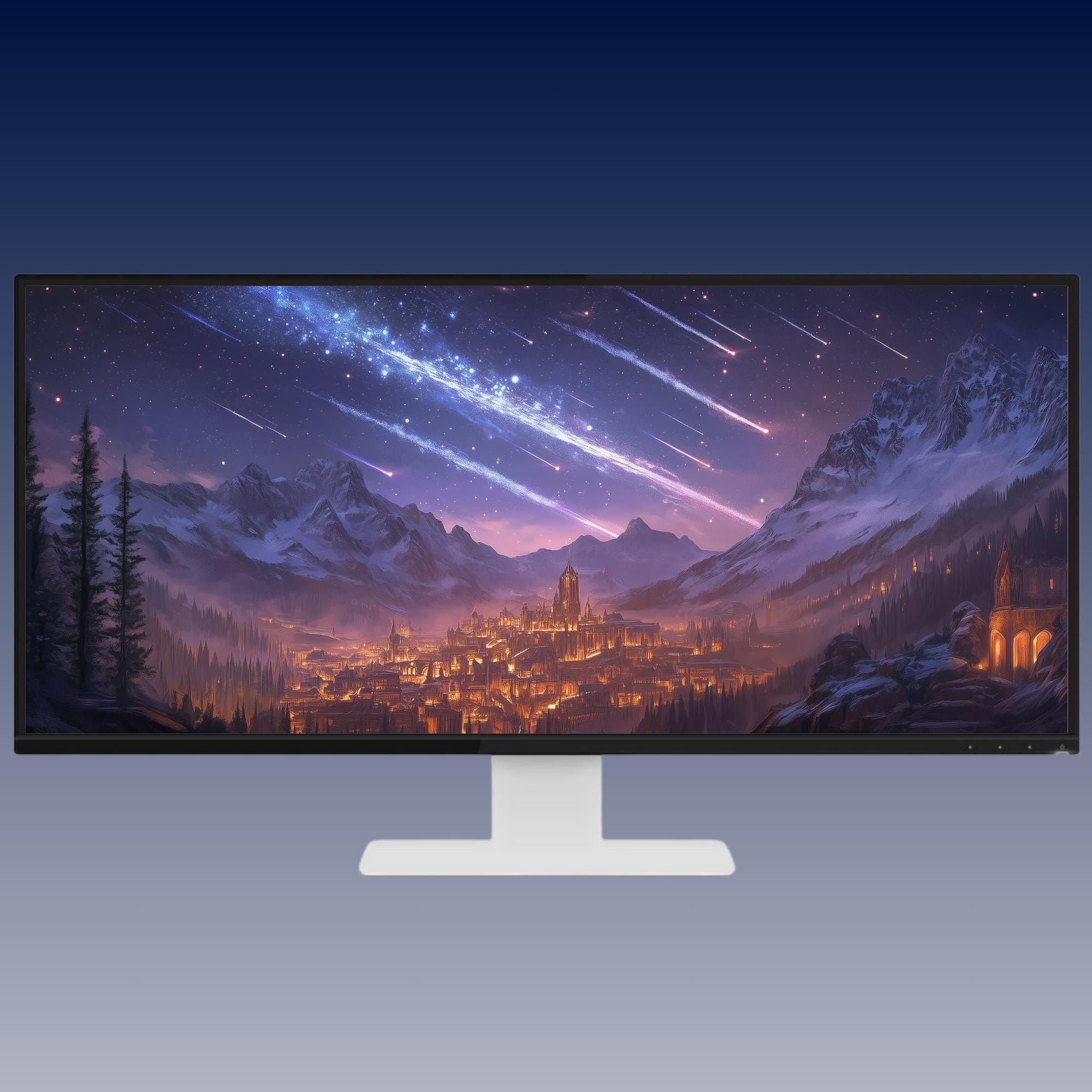 Starfall Velaris Ultrawide Wallpaper City of Starlight Desktop ...