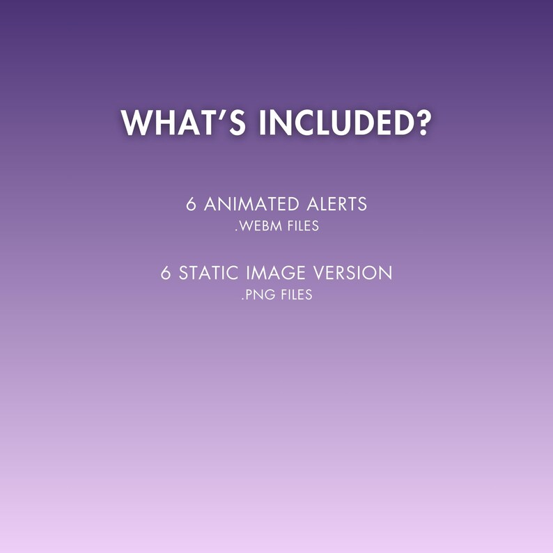 6x Purple Night Animated Alerts Twitch Animated Alerts Animated Stream ...