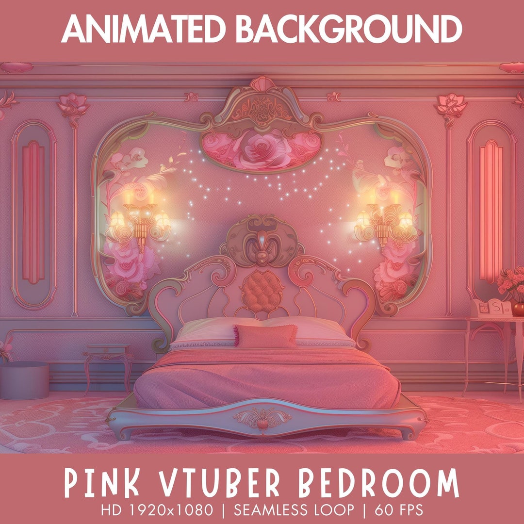 Pink Vtuber Bedroom Animated Background Pink Vtuber Background Animated ...