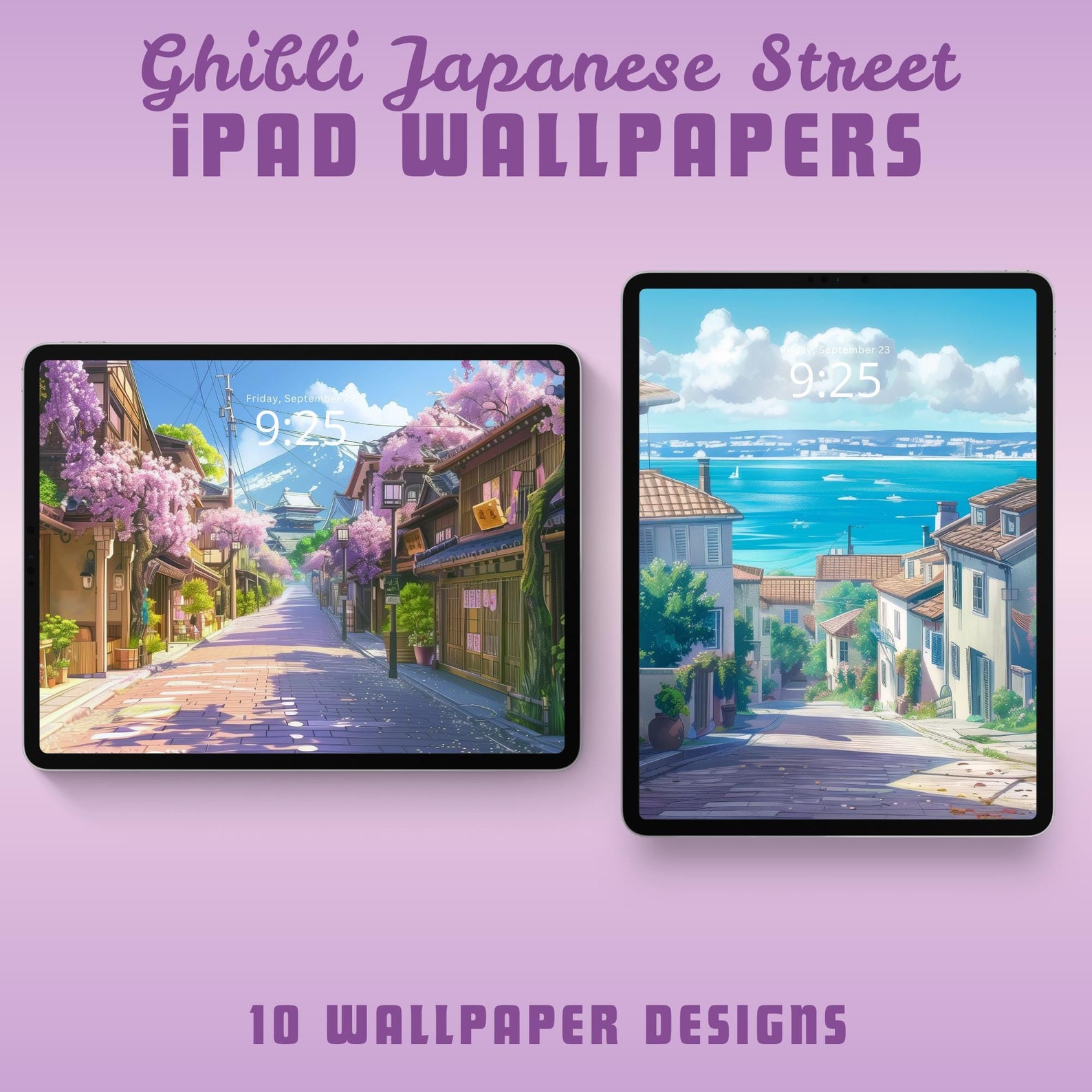 Ghibli Inspired Japanese Street iPad Wallpaper iPad Background Lofi ...