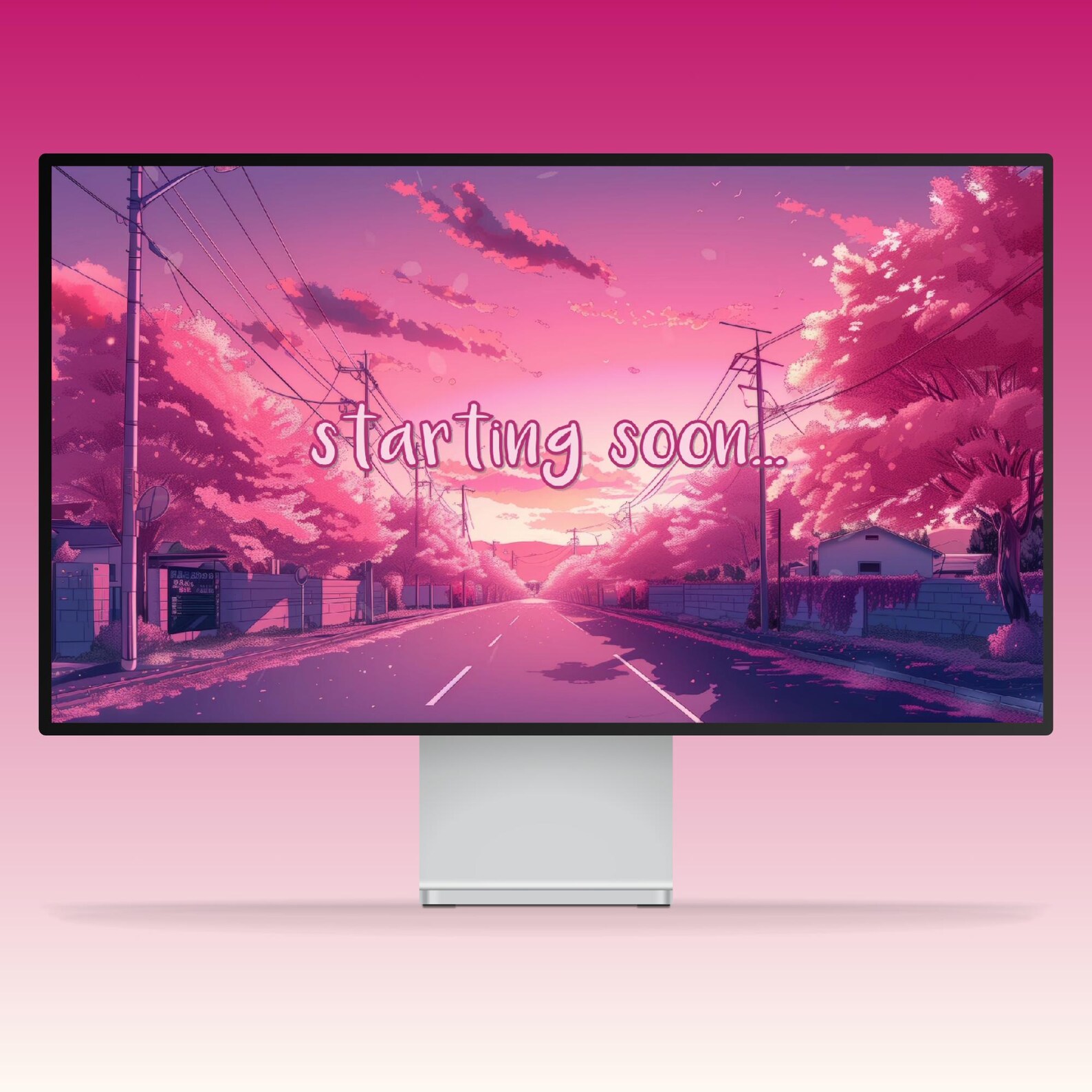 Animated Stream Screens Pink Lofi Twitch Screens Obs Twitch Scenes ...