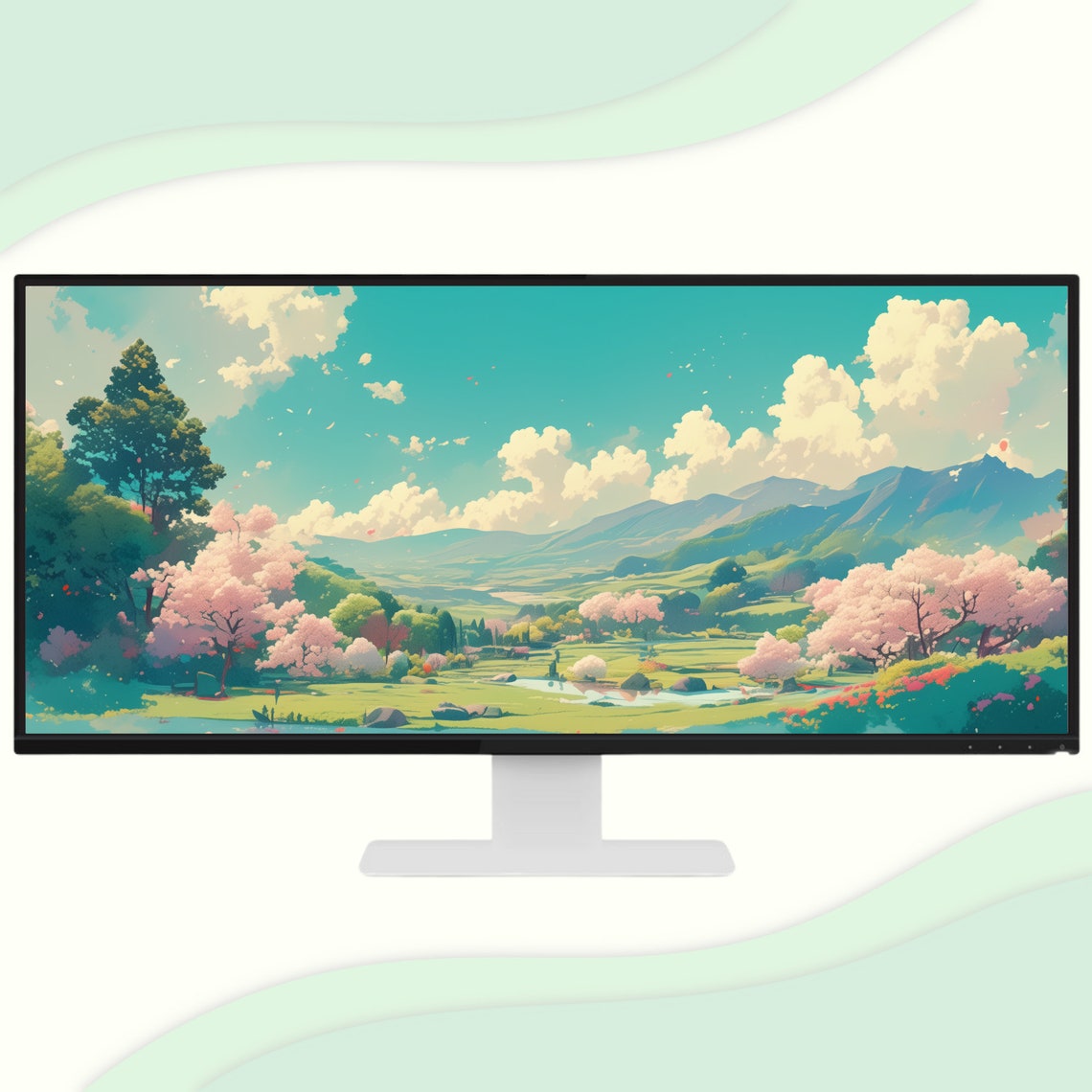 Studio Ghibli Inspired Ultrawide Wallpaper Desktop Wallpaper Desktop ...