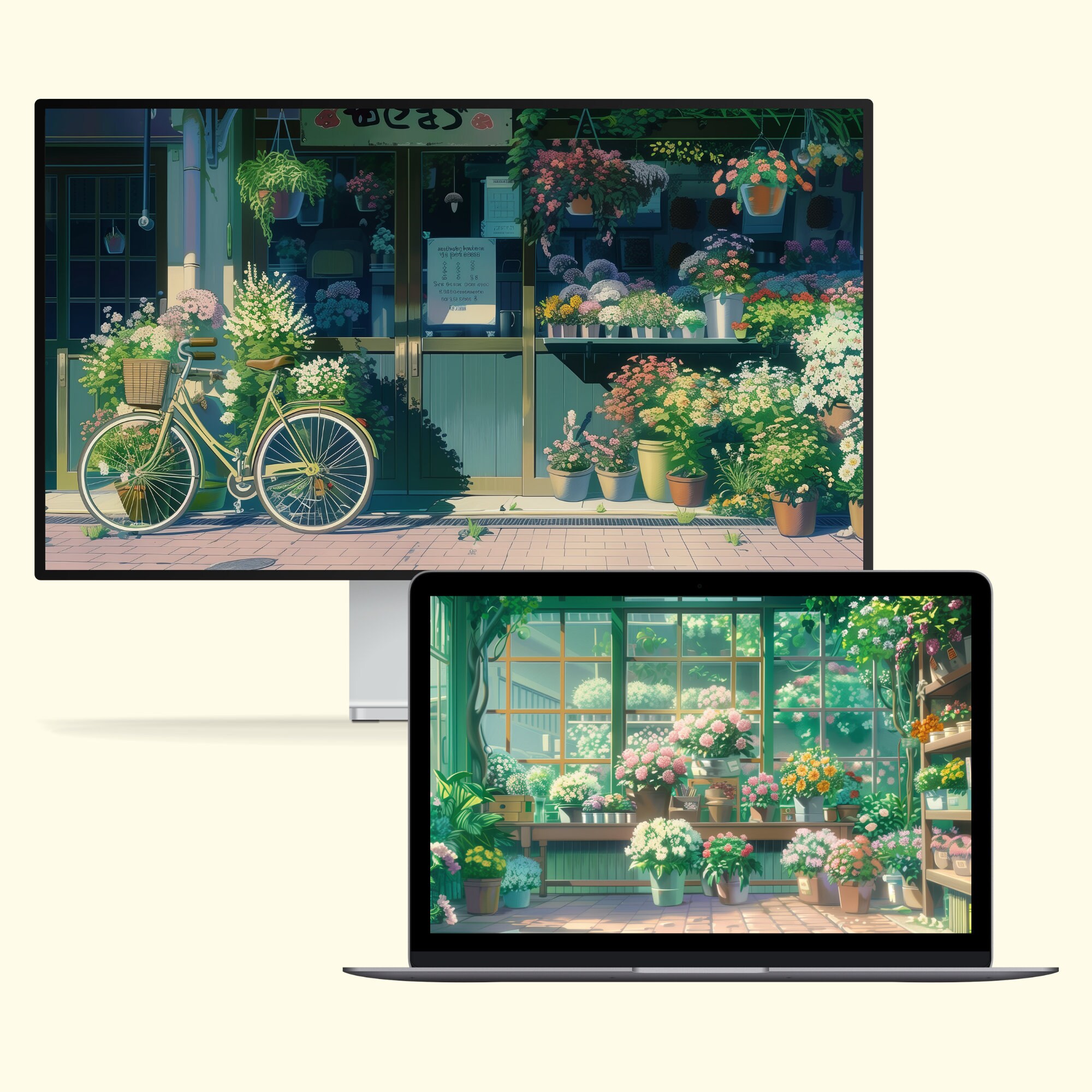 Flower Shop Wallpaper Laptop Wallpaper MacBook Wallpaper Anime ...