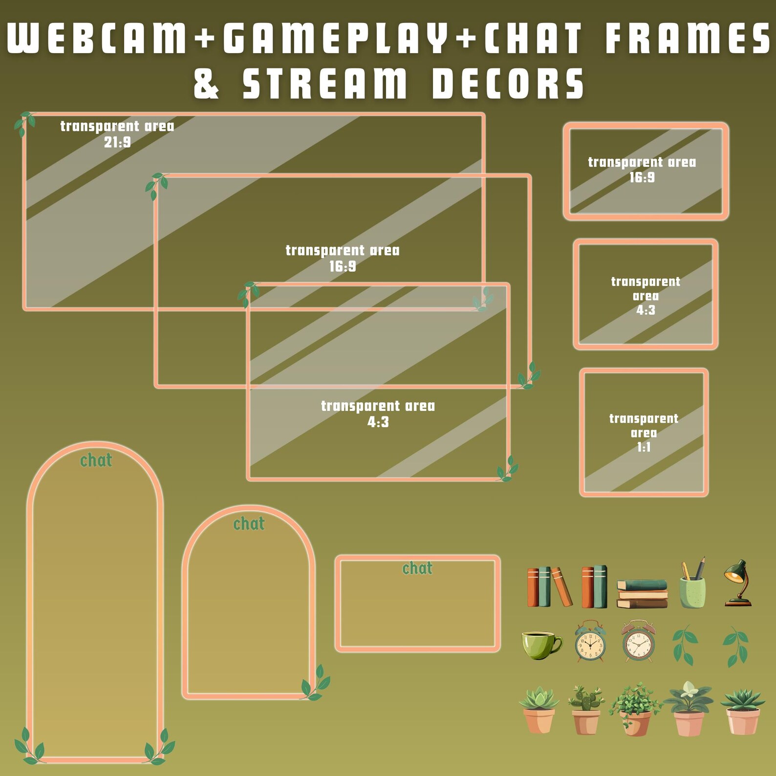 Animated Twitch Stream Package Cozy Bedroom Overlay Animated Twitch ...