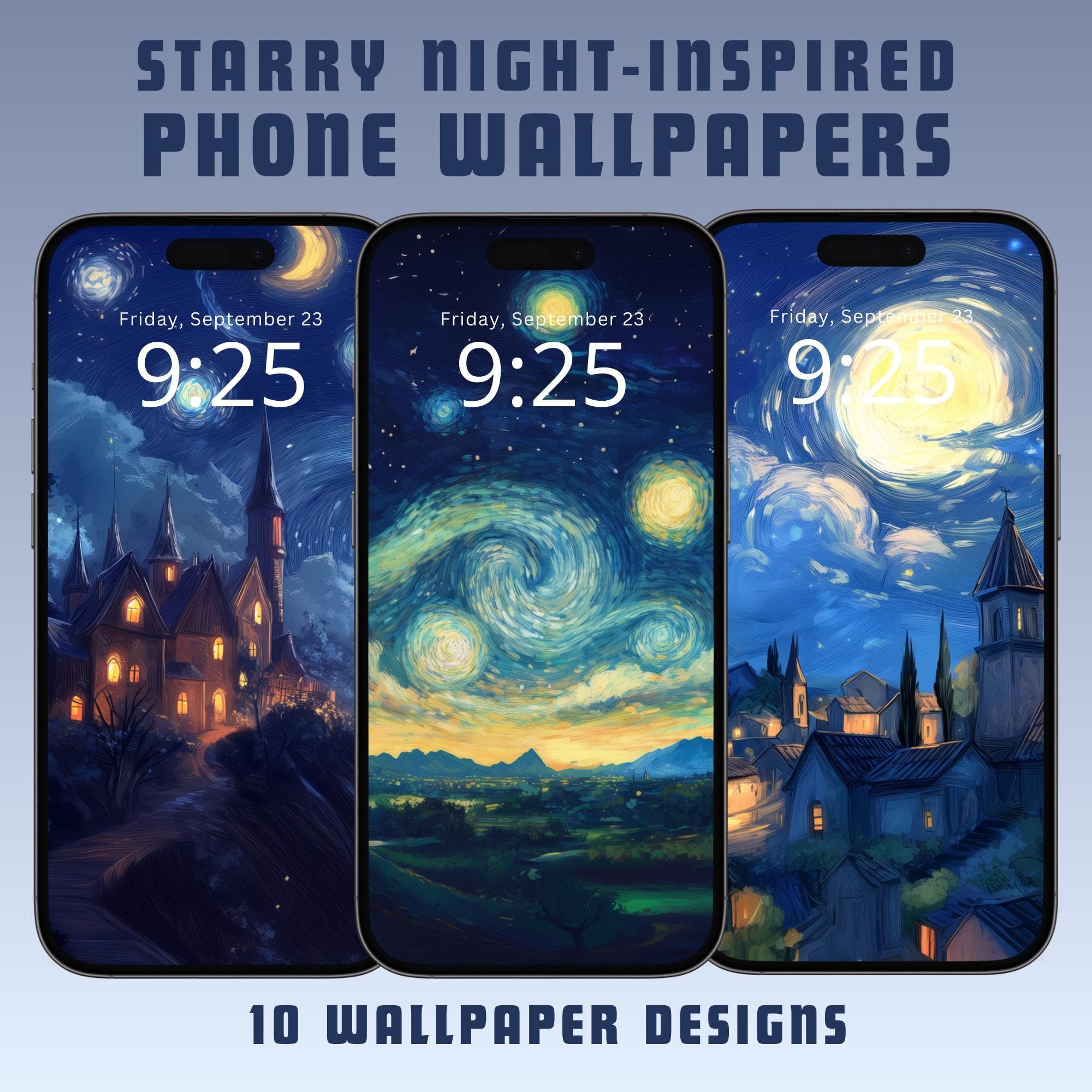 Starry Night Inspired iPhone Wallpaper Download iPhone Android Phone ...