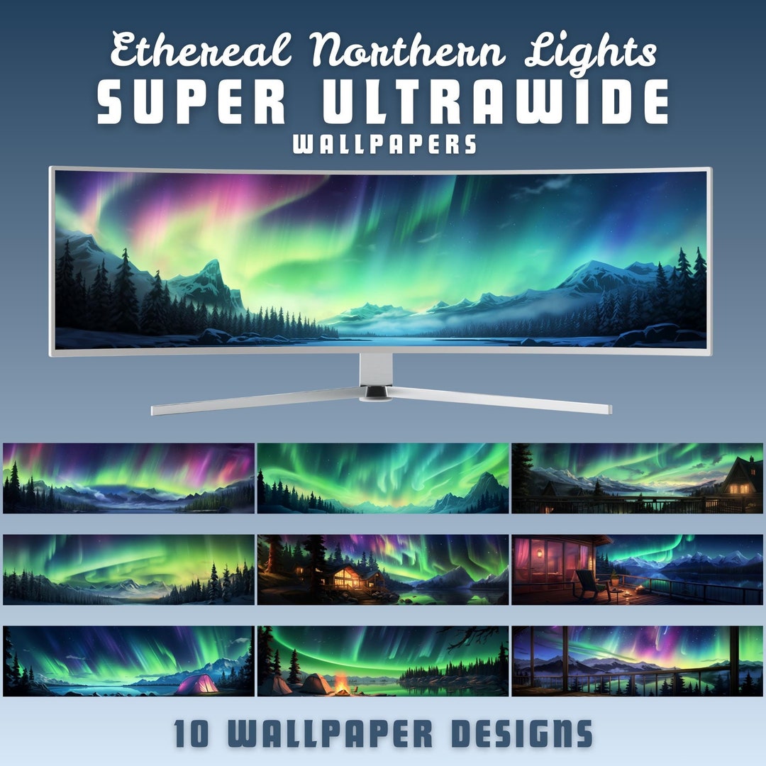 Northern Lights Super Ultrawide Wallpaper Anime Wallpaper Cozy Desktop ...