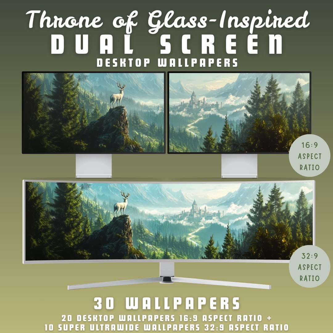 Throne of Glass Dual Screen Desktop Wallpaper Terrasen Wallpaper Tog ...