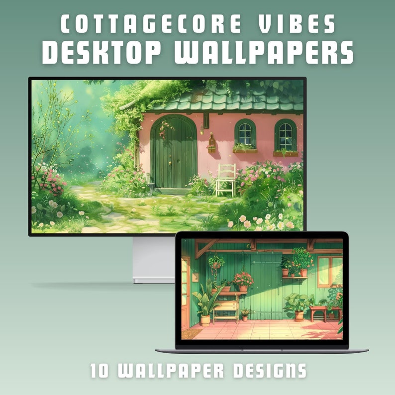 Cottagecore Desktop Wallpaper Laptop Wallpaper MacBook Wallpaper Anime ...