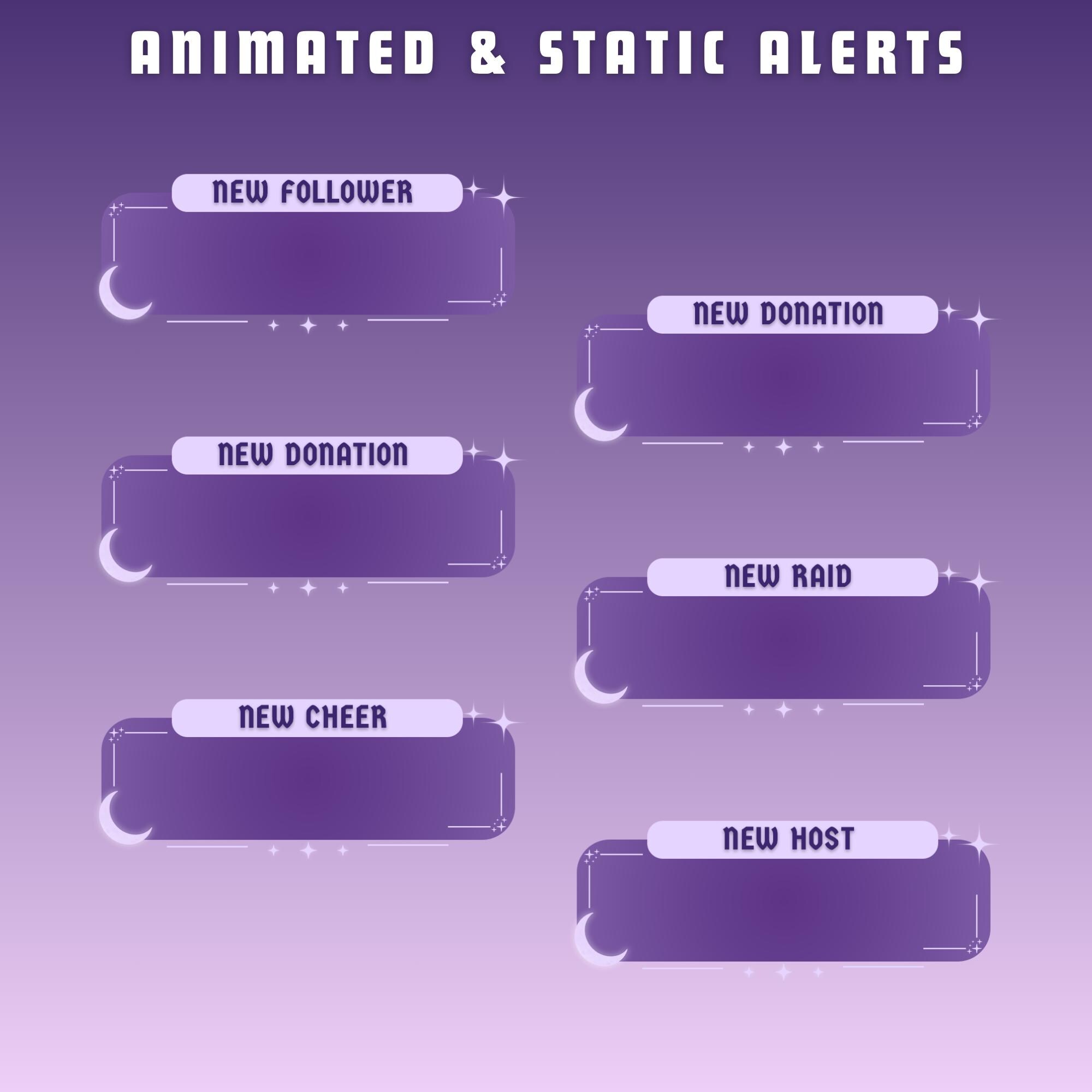 Purple Twitch Stream Package Animated Purple Twitch Overlay Twitch ...
