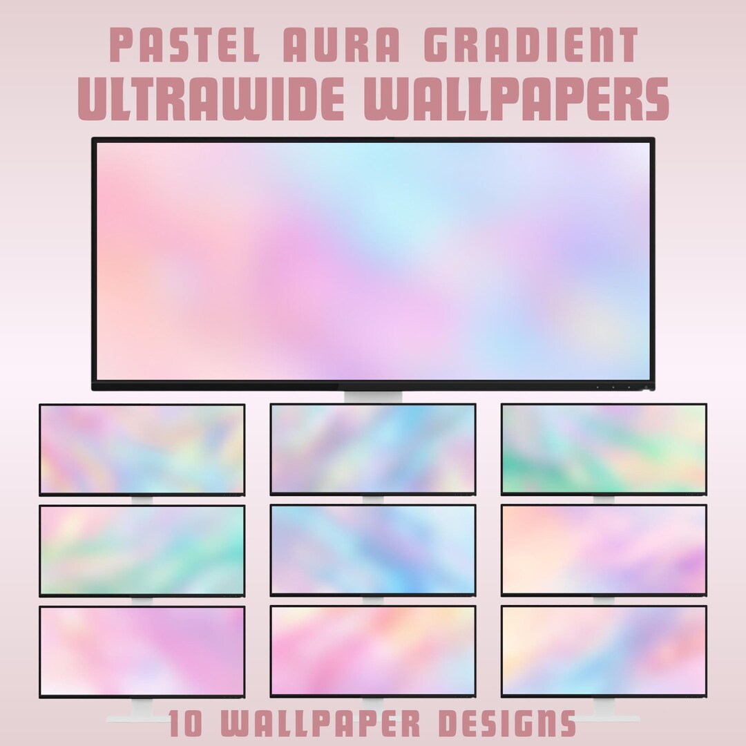 Pastel Aura Gradient Ultrawide Wallpaper Ultra Wide Wallpaper Desktop ...
