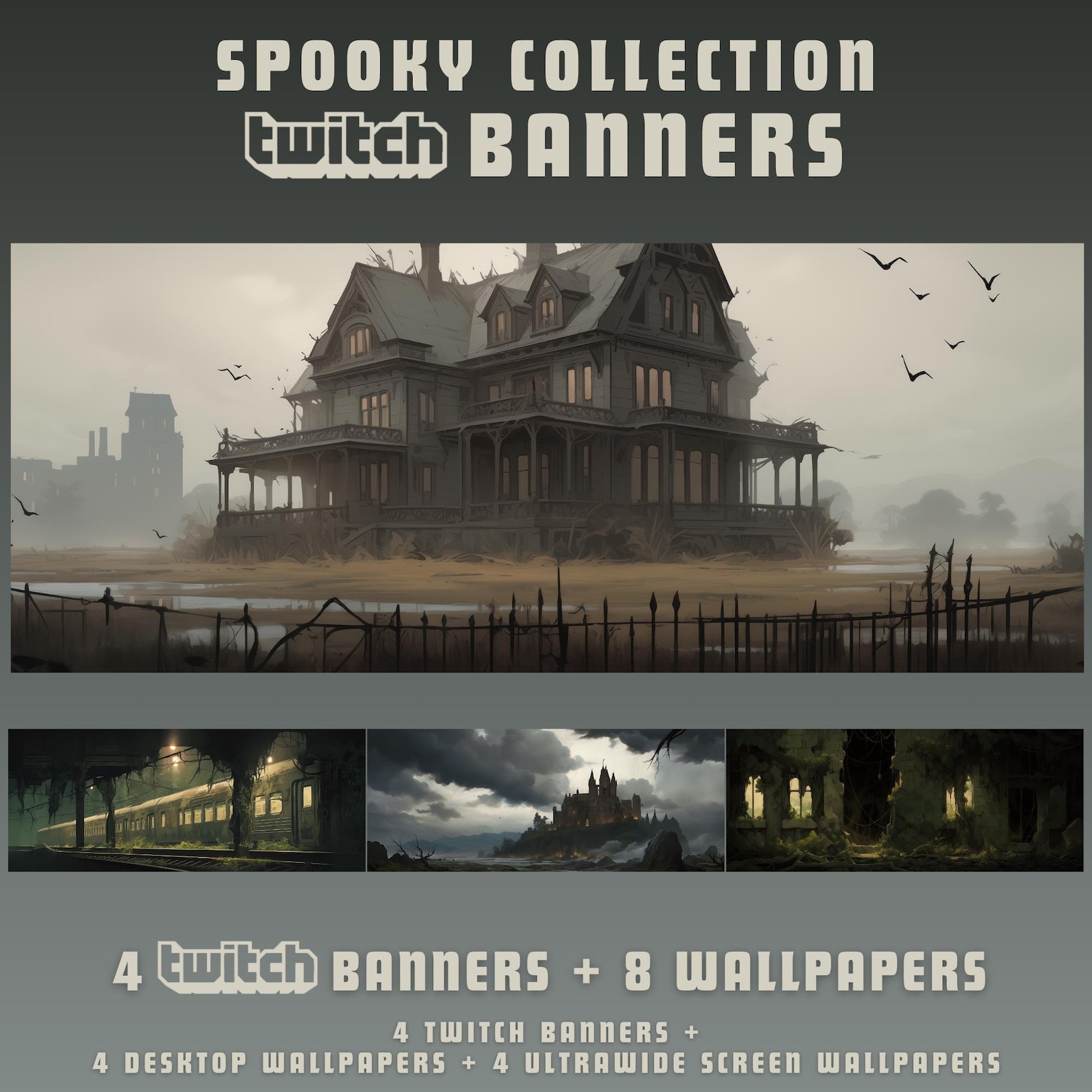 Spooky Twitch Banners Halloween Twitch Banner Lofi Ultrawide Wallpaper ...