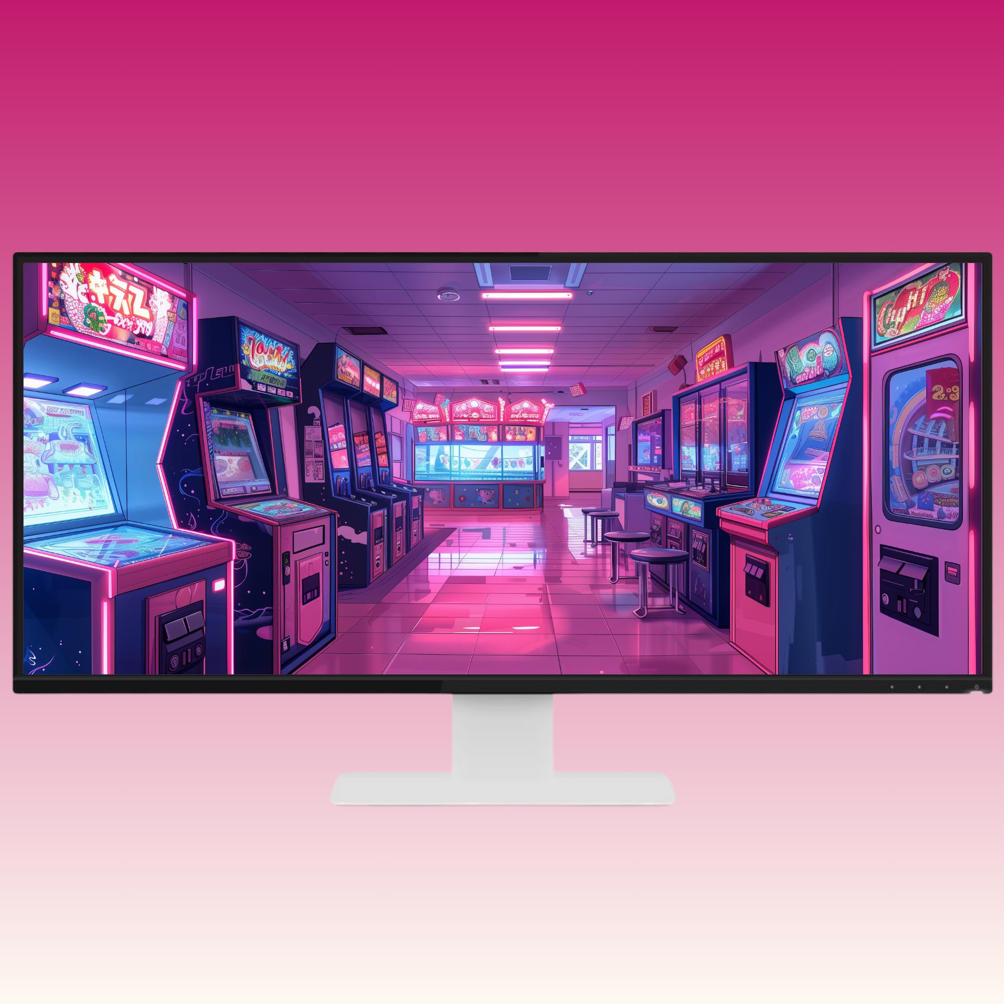 Pink Lofi Ultrawide Wallpaper Lofi Desktop Wallpaper Retro Desktop ...