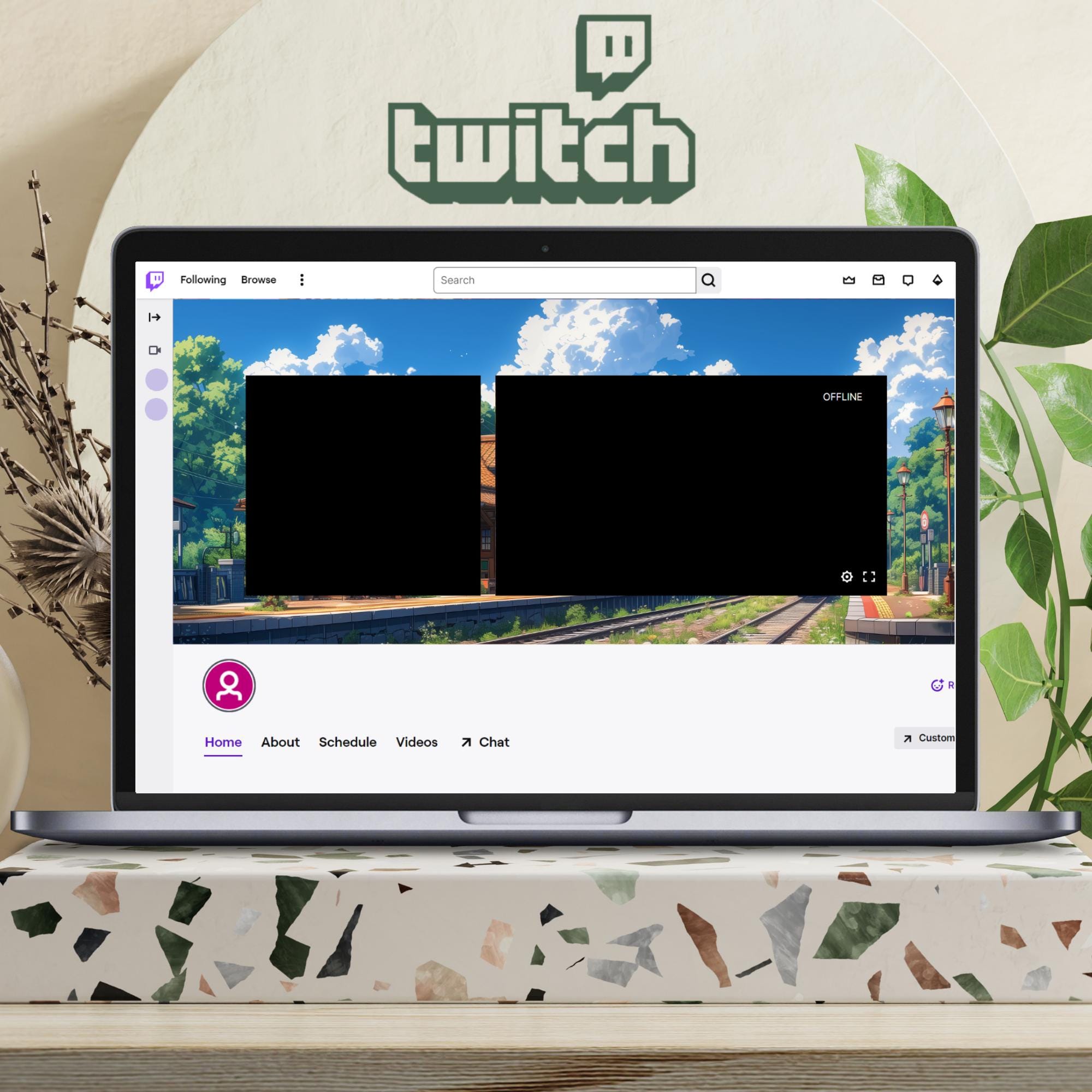 Ghibli Vibes Twitch Banner Cozy Twitch Banner Lofi Ultrawide Wallpaper ...