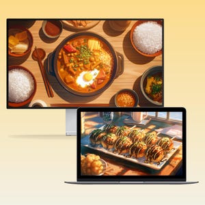 Anime Manga Foods Desktop Wallpaper Laptop Wallpaper MacBook Wallpaper ...