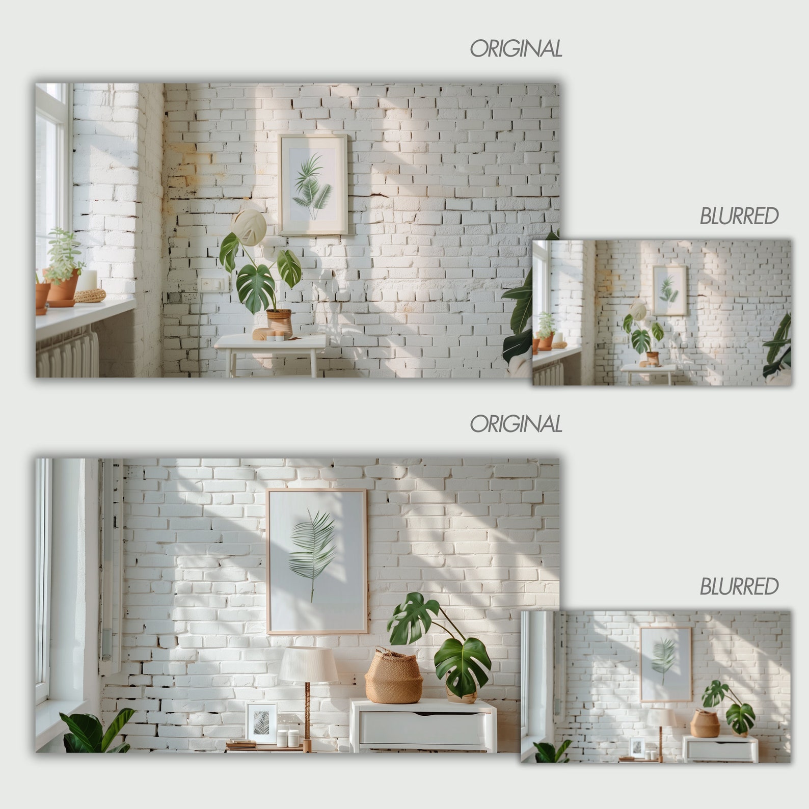8 Zoom Background White Brick Wall Zoom Office Background Virtual Zoom ...