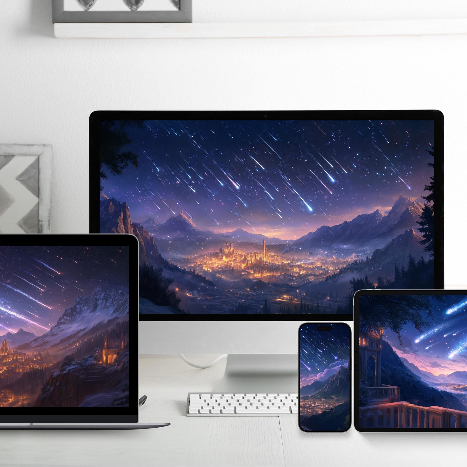 Starfall Velaris Wallpaper Acotar Desktop Wallpaper City of Starlight ...