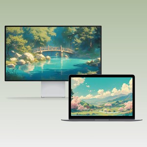 Studio Ghibli Inspired Desktop Wallpaper Laptop Wallpaper MacBook ...