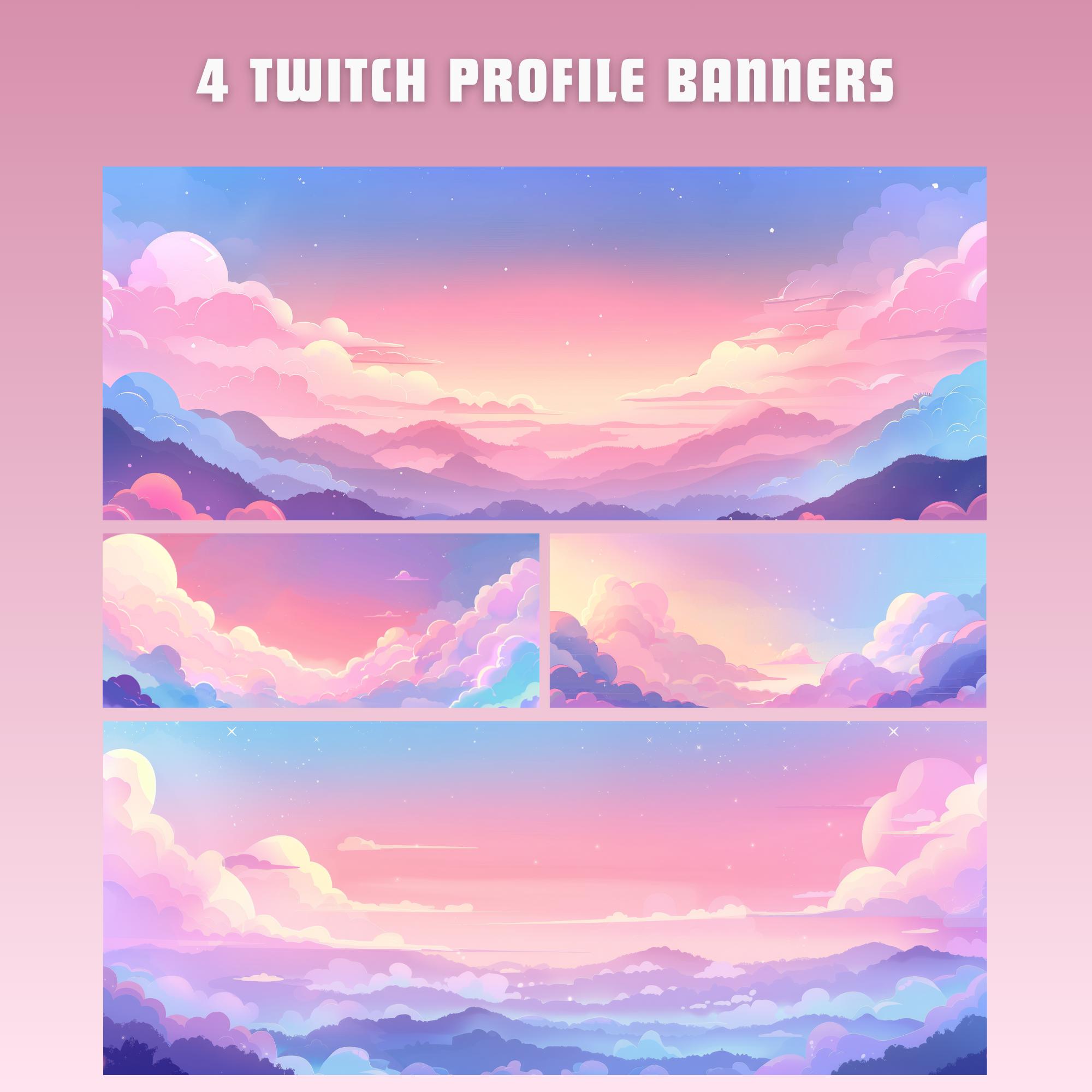 Stream Screens Twitch Banner Dreamy Pastel Sky Animated Screen Twitch ...